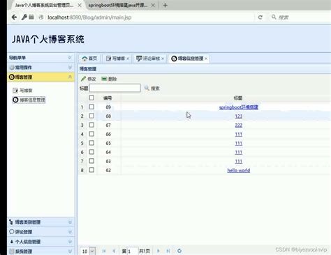 基于ssm的个人博客系统设计与实现（javamysql）基于ssm开发的个人博客系统的设计与实现 Csdn博客
