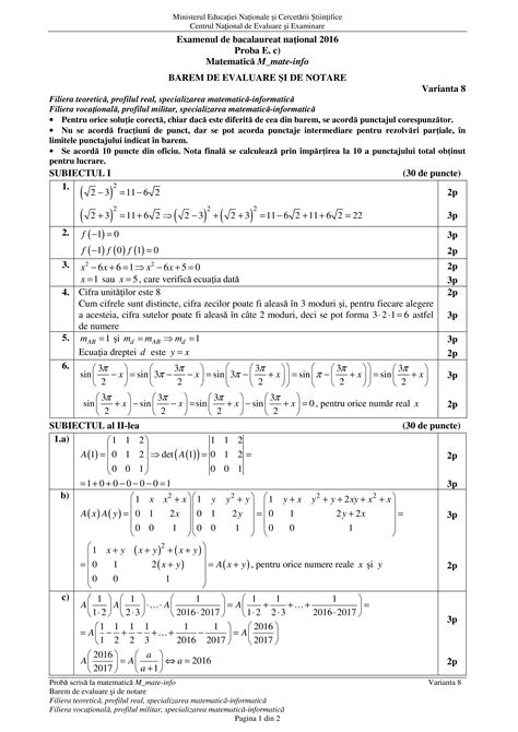Bac 2016 Baremele La Examenele De Matematică și Istorie Antena 1