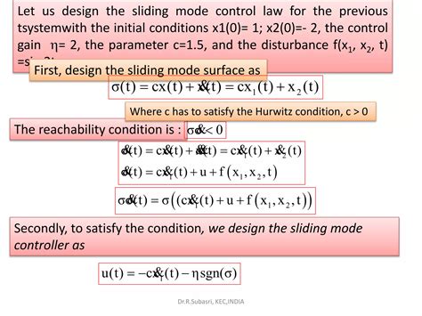 sliding mode controller pptx physics science