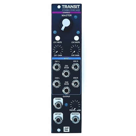 Modbap Modular Transit 2 Channel Stereo Mixer Module Reverb