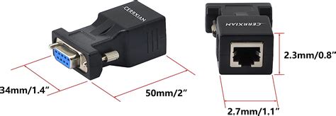 Db9 Rs232 Male And Female To Rj45 Female Serial Coupler Extender Adapter 2 Pack In Nepal At Npr