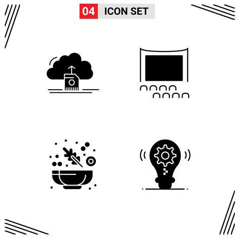 Stock Vector Icon Pack Of Line Signs And Symbols For Cloud Cucumber
