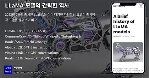 GN LLaMA 모델의 간략한 역사 읽을거리 정보공유 파이토치 한국 사용자 모임
