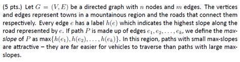Solved Pts Let G V E Be A Directed Graph With N Nodes Chegg