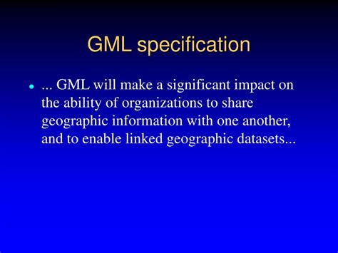 PPT Introduction To GML Geography Markup Language As A Tool To