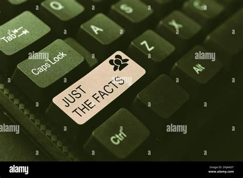 Handwriting Text Just The Facts Business Showcase To Have The Correct Information About The