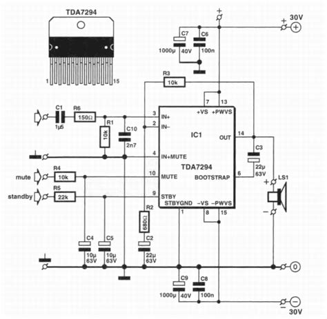 Tda7294 Power Amplifier Datasheet Pinout Features Applications Images