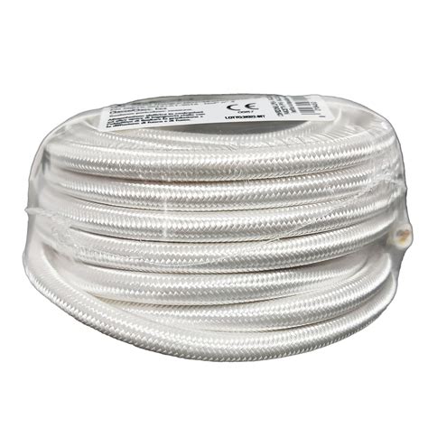 Винтидж кръгъл текстилен кабел 3X0,75MM 5M/Опаковка Бял - eMAG.bg