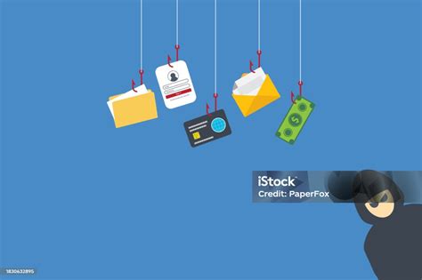 Hackers And Cybercriminals Phishing Identity Theft User Login Password Documents Email And