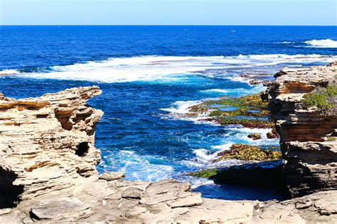 바다와 바위의 풍경 로트네스트 섬 퍼스 웨스턴 오스트레일리아 0명에 대한 스톡 사진 및 기타 이미지 0명 경관 곶 Istock