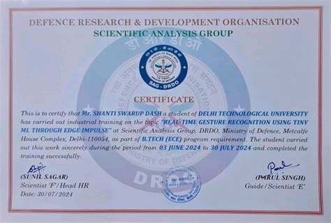 Shanti Swarup On Linkedin Internship Drdo Machinelearning Tinyml
