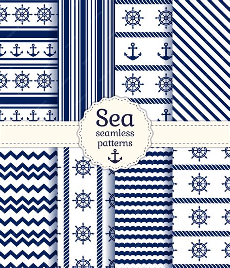 Premium Vector Sea Seamless Patterns