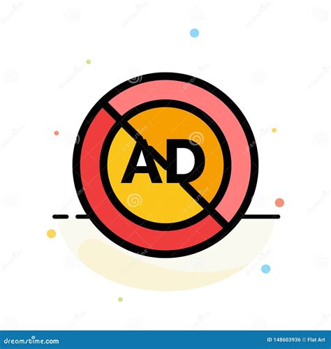 Ad Ad Block Advertisement Advertising Block Abstract Flat Color Icon Template Stock Vector