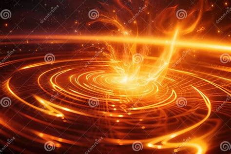 magnetic fields in nature energy forces glowing lines and particle