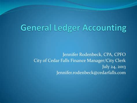 PPT General Ledger Accounting PowerPoint Presentation Free Download ID