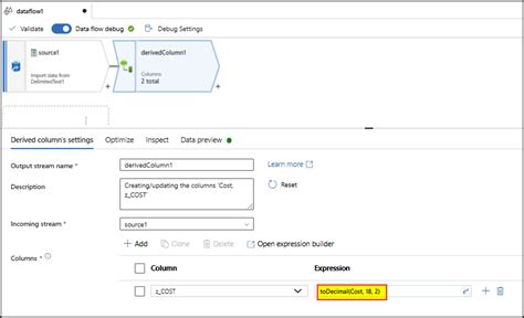 Todecimal Function In Dataflow Of Adfazure Synapse Analytics Not Working Correctly Microsoft Qanda