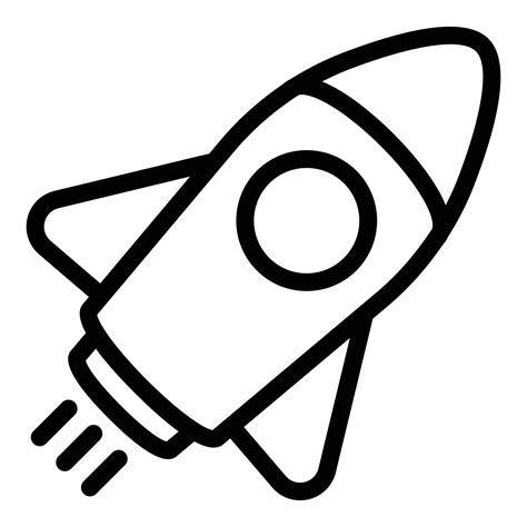 Space Rocket Icon Outline Style 14340042 Vector Art At Vecteezy