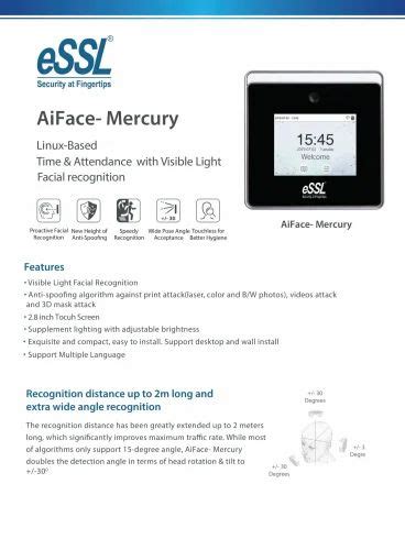 Time Attendance And Access Control System Visible Light Facial Recognition At Rs 11500 Piece