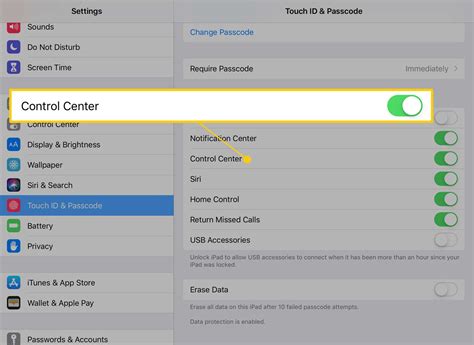 How To Disable The Control Center On The Ipad Lock Screen