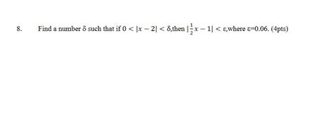 solved find a number δ such that if 0