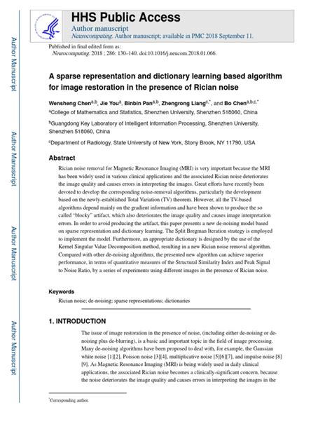 A Sparse Representation And Dictionary Learning Ba Download Free Pdf