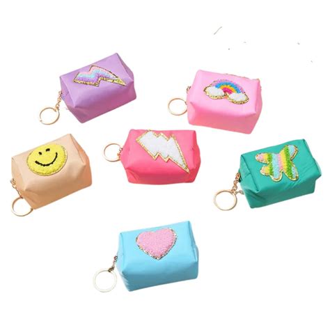 Preppy Patch Zip Pouch Forever Run Wild