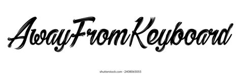 Away Keyboard Text On White Background Stock Vector Royalty Free 2408065055 Shutterstock