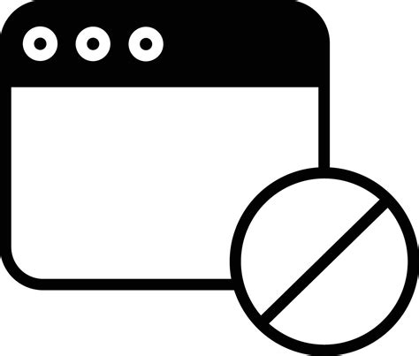 Blocked Page Solid Glyph Vector Illustration 36577724 Vector Art At