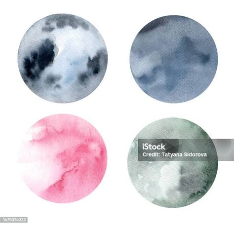 손으로 그린 수채화 행성 섬유 포장 엽서 포스터 표지에 인쇄하기위한 마법의 디자인 흰색 배경에 격리 0명에 대한 스톡 벡터 아트 및 기타 이미지 Istock