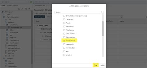 fiori element adding header facet sapcodes