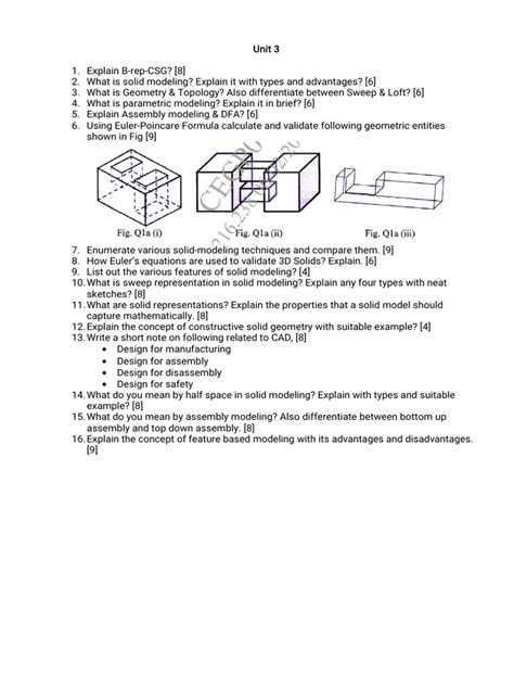 Smd Unitwise Imp Questions Pdf Geometry Mathematics