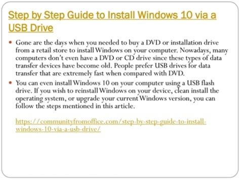 Step By Step Guide To Install Windows 10 Via A USB Drive Converted