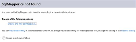 C Error With Sqlmappercs Stack Overflow