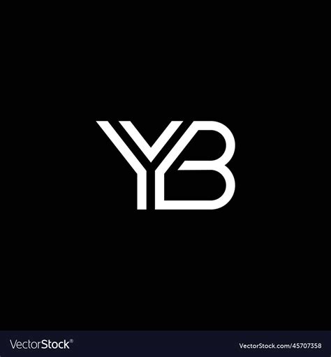 Yb Or By Abstract Outstanding Professional Vector Image