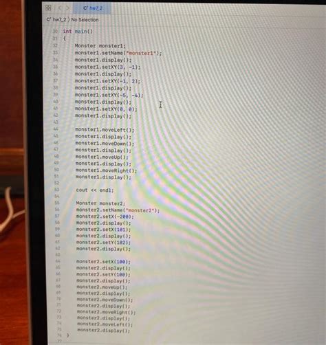 Solved Problem 2 Given Definition Of Class Monster