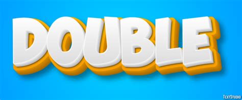 Double Text Effect And Logo Design Word