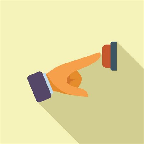 Push Button Icon Flat Vector Business Person 16160931 Vector Art At
