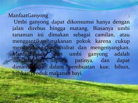 Budidaya Tanaman Ganyong Pptx