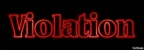violation text effect and logo design word