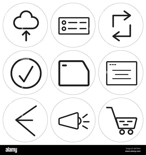 Set Of 9 Simple Editable Icons Such As Shop Volume Left Arrow