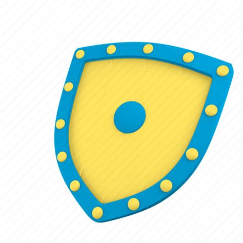 Shield Defend Secure Protection Game Equipment Weapon 3d