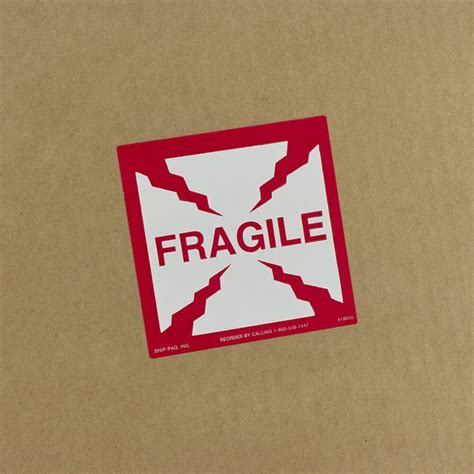 Die Cut Fragile Labels High Visibility Die Cut Ship Pa