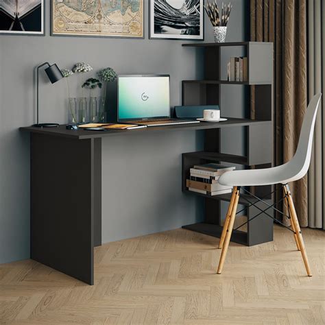 ᐉ Стіл стелаж Fs 15 з полицями праворуч 1416х1226х600 мм Антрацит • Краща ціна в Києві Україні