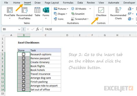 Native Checkboxes In Excel Exceljet