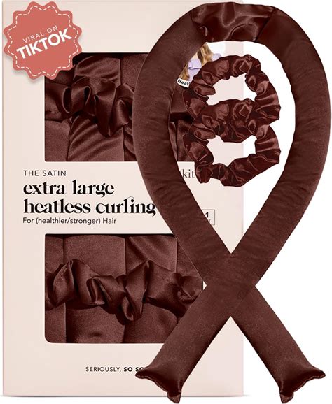 Kitsch Satin Heatless Curling Set Xl Jumbo Overnight