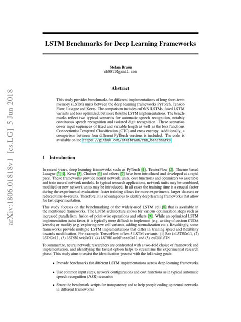lstm benchmark pdf deep learning speech recognition