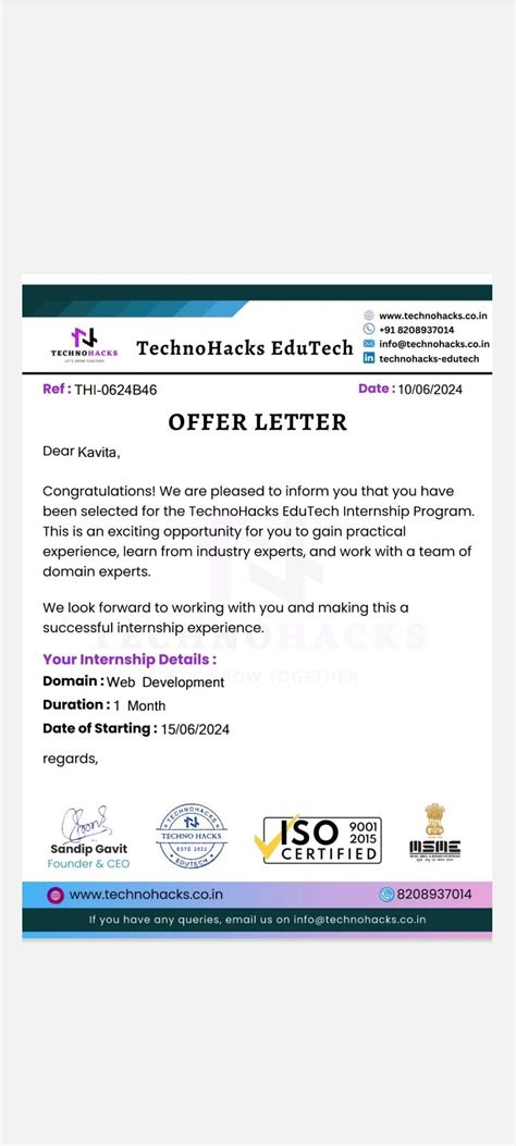 kavita luhana on linkedin internship webdevelopment technohacksedutech learning careergrowth…