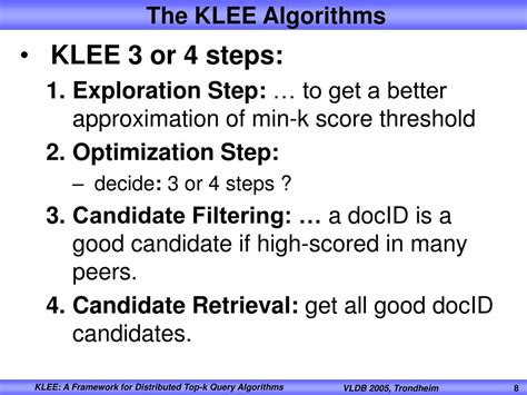 Ppt Klee A Framework For Distributed Top K Query Algorithms