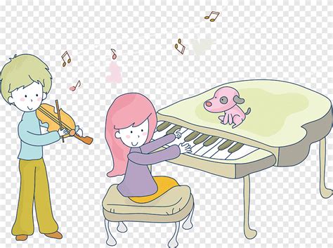무료 다운로드 악기 바이올린 일러스트 악기를 연주하는 만화 캐릭터 만화 캐릭터 가구 Png Pngegg