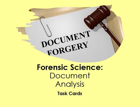 Forensic Science Document Analysis Task Cards Made By Teachers
